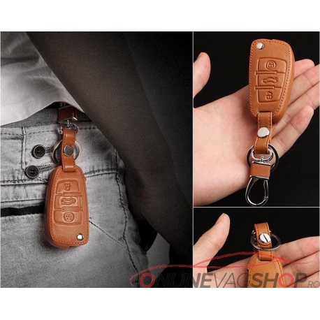 Husa piele pentru cheie Audi A3,A4 B7,A5, A6 4F, A8,Q3,Q5,Q7